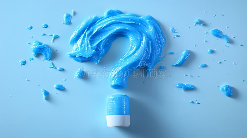 Blue Paint Question Mark with Container Stock Illustration ...