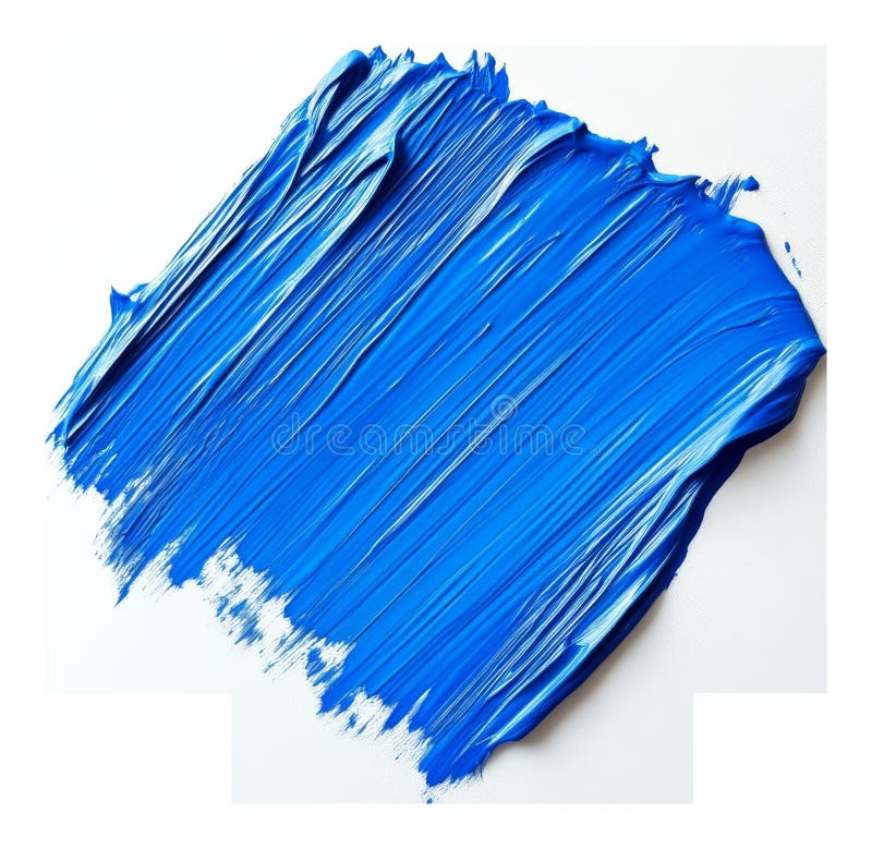 Blue Paint Smear on Transparent Background, Abstract Art Concept Stock ...