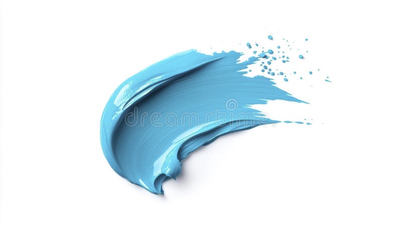 Blue Paint Smear on a White Background Stock Illustration ...