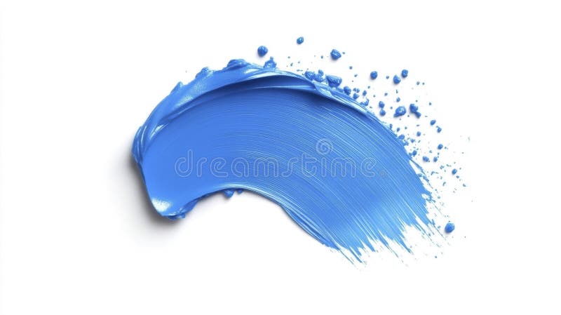 Blue Paint Smear on White Background Stock Illustration - Illustration ...