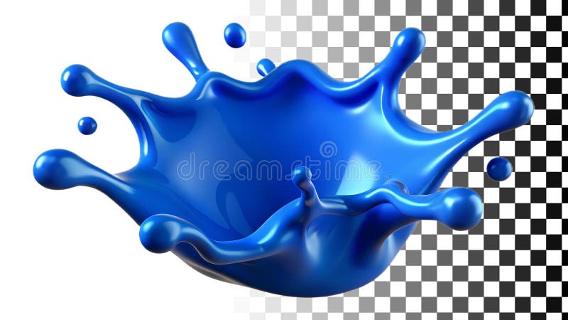 Blue Paint Splash, Fluid, Abstract and Dynamic Design Png Transparent ...