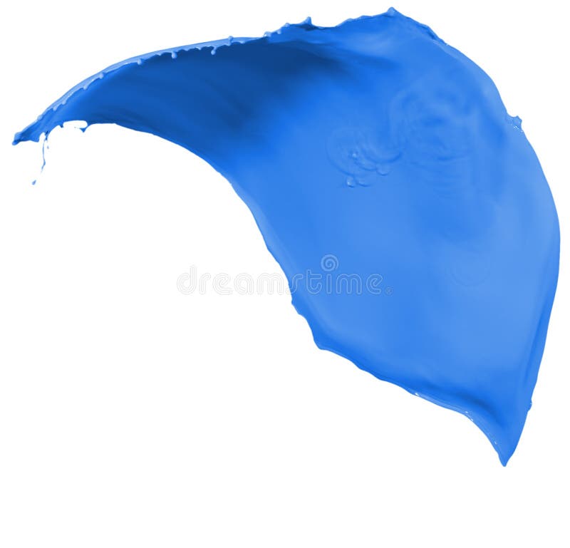 Blue paint splash stock photo. Image of drip, color, flowing - 34505934