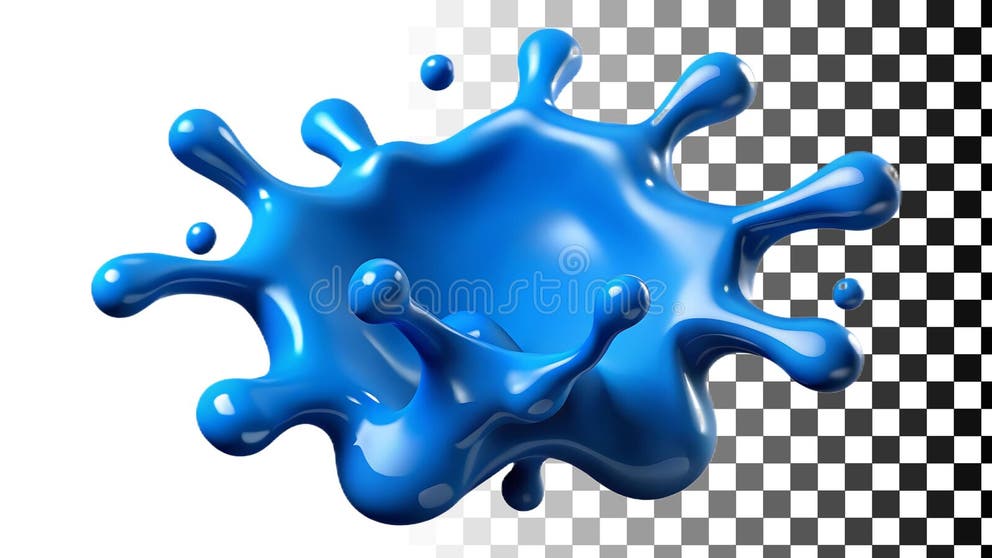 Blue Paint Splash, Liquid Splatter, Dynamic Motion, Artistic Splash ...