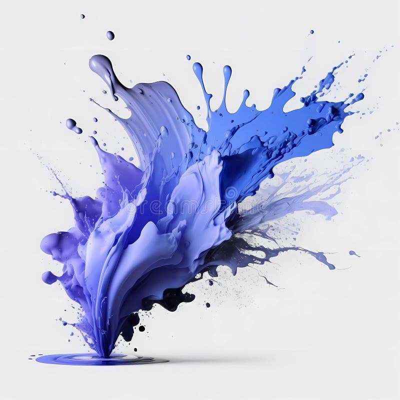 Blue Paint Splash in Motion for Art Design Stock Illustration ...