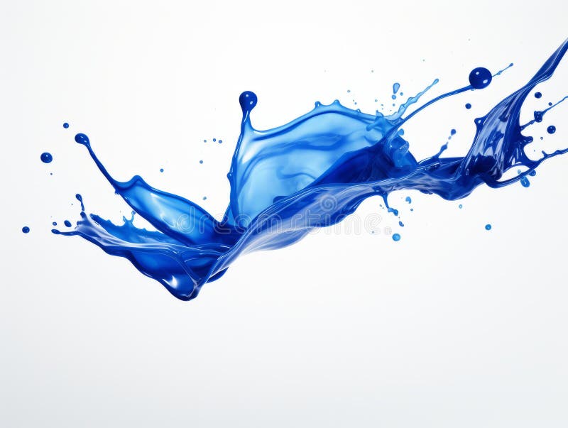 Blue Paint Splash on White Background Stock Illustration - Illustration ...