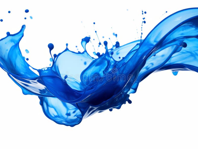 Blue Paint Splash on White Background Stock Illustration - Illustration ...