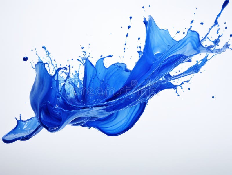 Blue Paint Splash on White Background Stock Illustration - Illustration ...