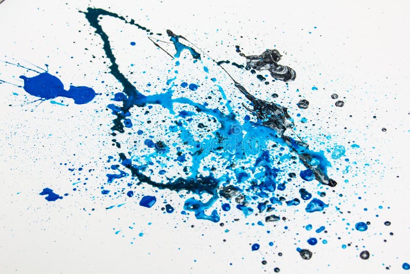 Blue Paint Splashes stock photo. Image of white, shades - 28605636