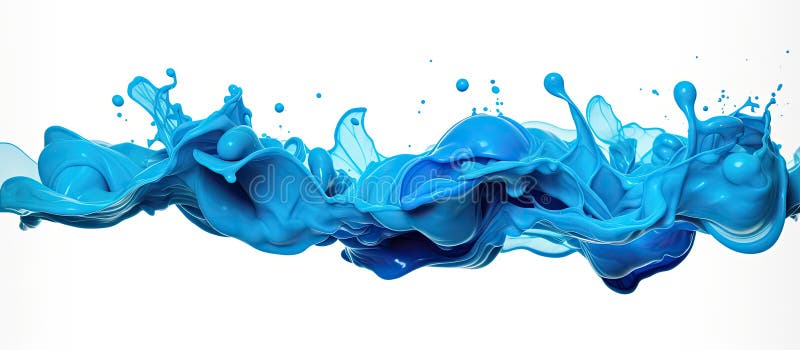 Blue Paint Splashes on White Background Stock Illustration ...