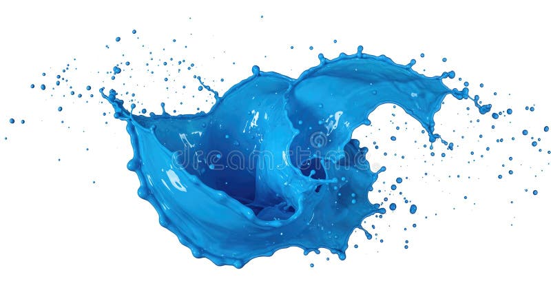 Blue Paint Splatter Isolated on Transparent Background Stock ...