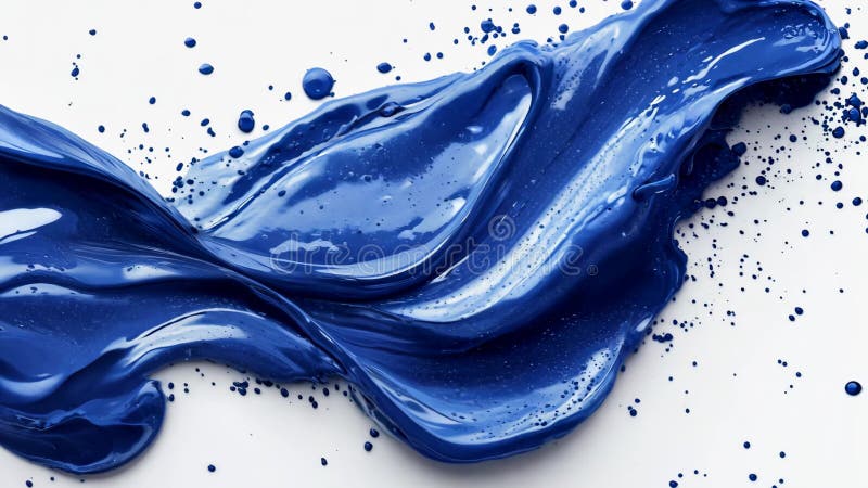 A Blue Paint Splatter with a White Background Stock Video - Video of ...