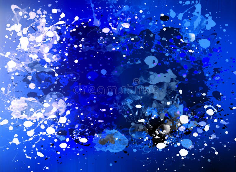 Blue Paint Splatters Background Stock Photo - Image of blue, splashed ...