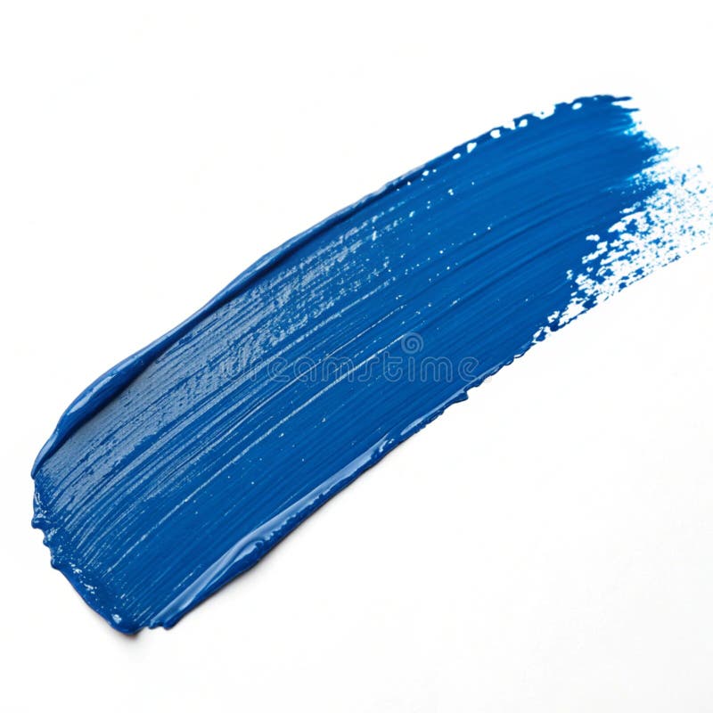 Blue Paint Stroke Isolated on White Background Stock Illustration ...