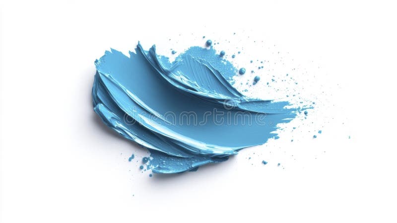 Blue Paint Stroke Isolated on White Background Stock Illustration ...