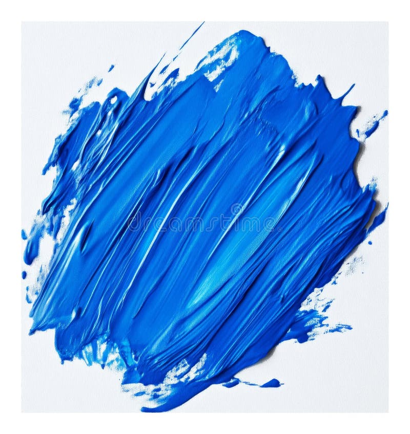 Blue Paint Stroke on Transparent Background, Abstract Art Concept Stock ...