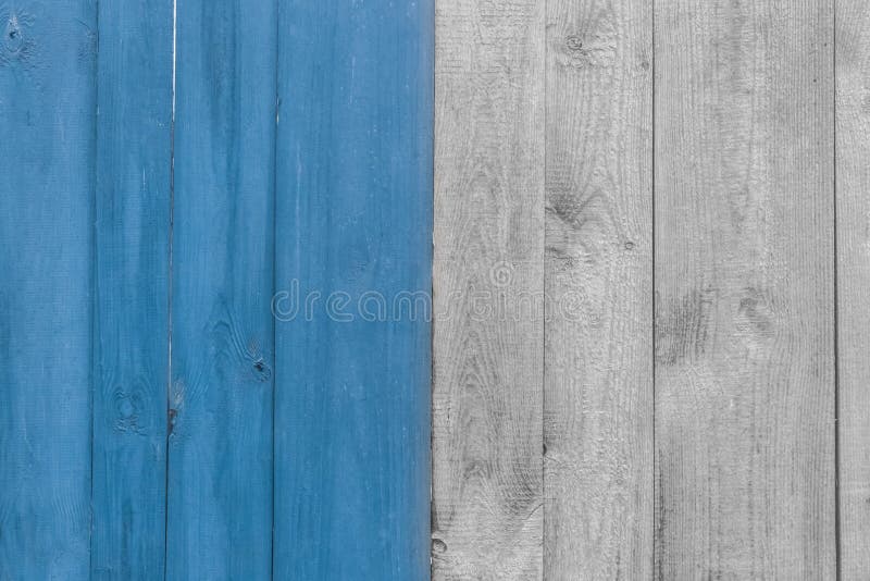 Blue Paint on the Surface of the Boards of the Old Fence Wooden Texture ...