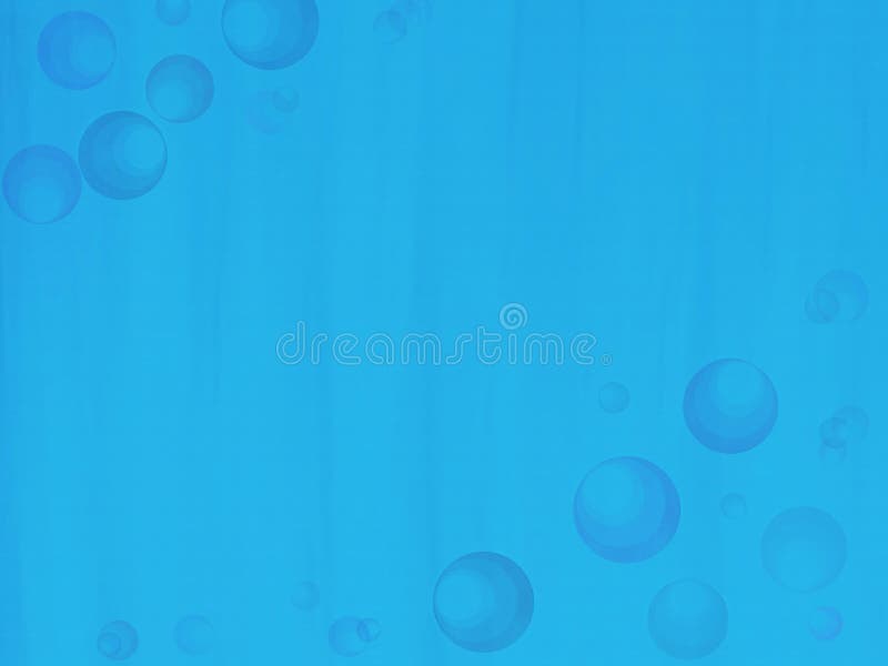 Abstract Blue Painted Calm Background with Bubbles of Varying Sizes ...