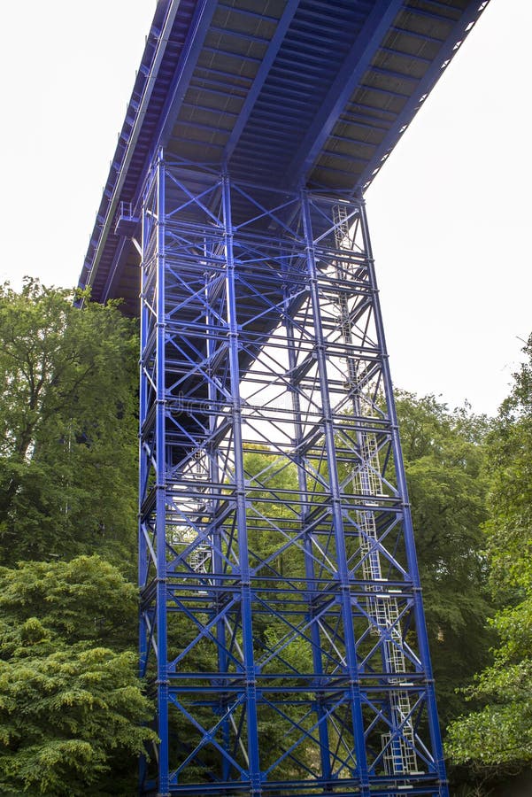 Huge Metallic Structure of a Temporary Bridge Stock Photo - Image of ...
