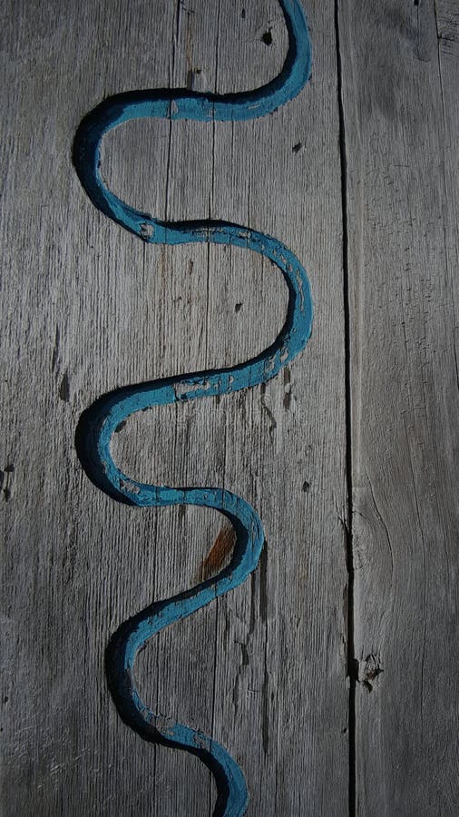 Blue painted line in wood stock photo. Image of blue - 82743062