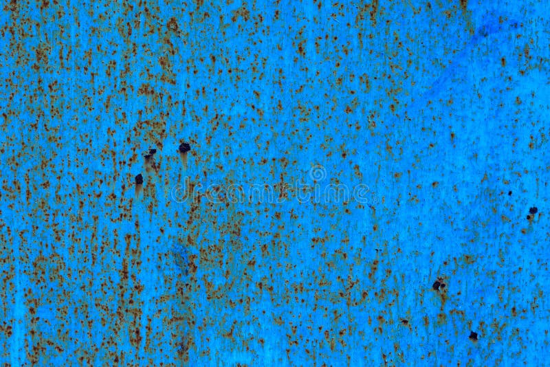Blue Painted Metal Background with Streaks of Rust for Creativity ...