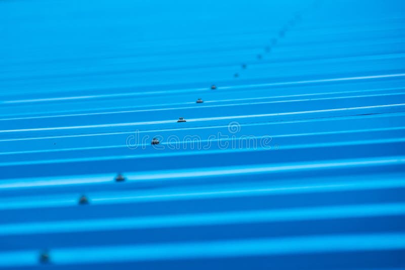 Blue Painted Metal Roof As an Abstract Background Stock Photo - Image ...