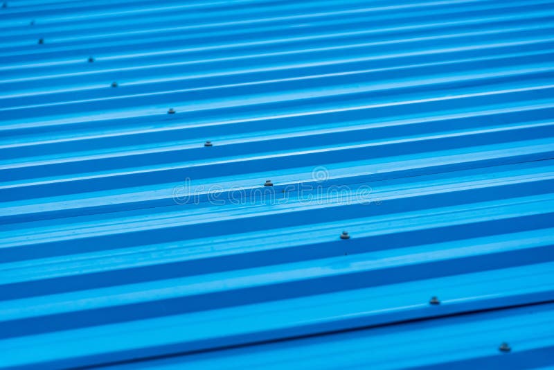 Blue Painted Metal Roof As an Abstract Background Stock Photo - Image ...