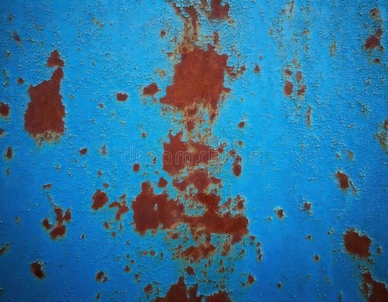 Blue Painted Rusted Metal Background with Erosion Stock Illustration ...