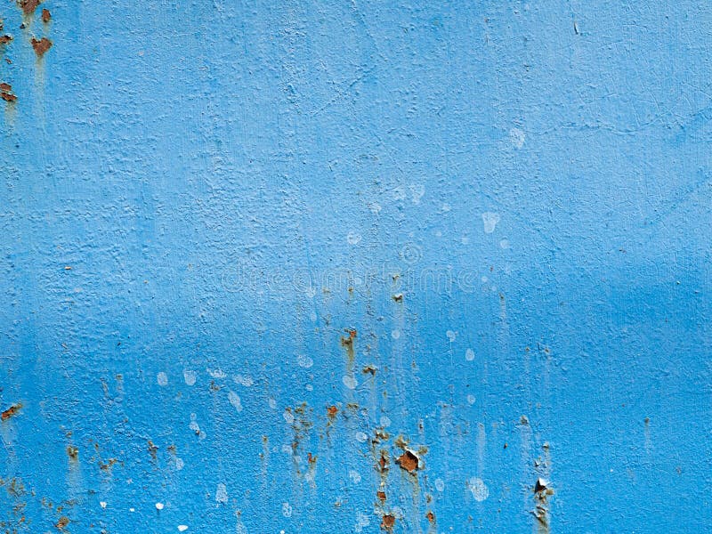 Aged Steel Metal with Blue Peeling Paint and Rust Texture Background ...