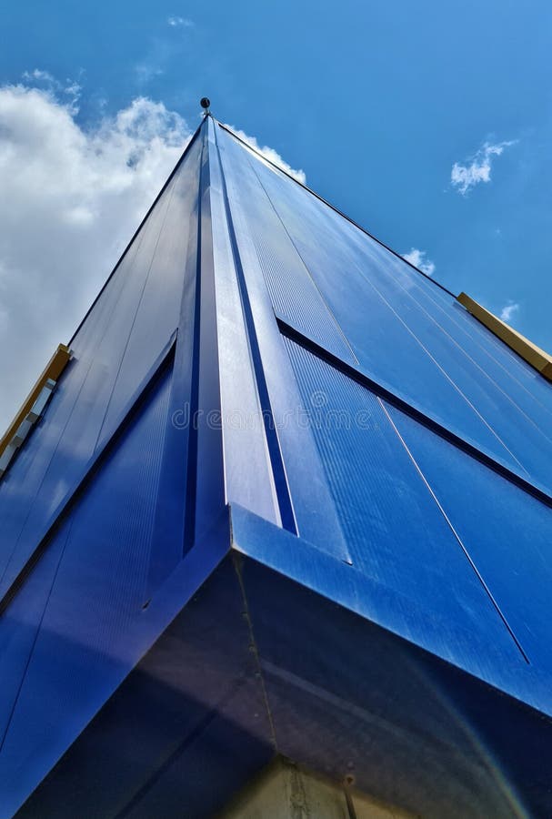 Blue Painted Steel Sheet Frame Editorial Stock Photo - Image of steel ...