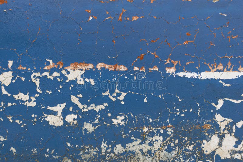 Blue painted wall decay stock photo. Image of architecture - 138753970