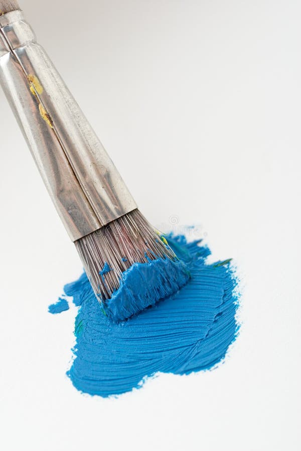 Blue painting stock image. Image of brush, paintbrush, artistic - 689927