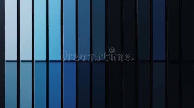 Blue Palette Showing a Gradient from Light To Dark Blue, Creating a ...