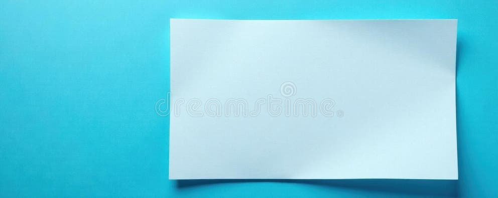 Blue Panoramic Background, Blank Note Paper Information Sign ...