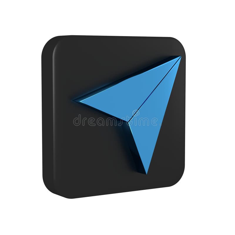 Blue Paper Airplane Icon Isolated on Transparent Background. Black ...