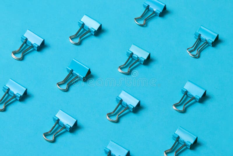 Blue paper clips stock image. Image of colorful, idea - 181287889