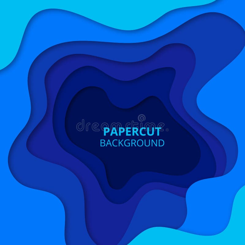 Blue Paper Cut Background. Business Background Stock Vector ...