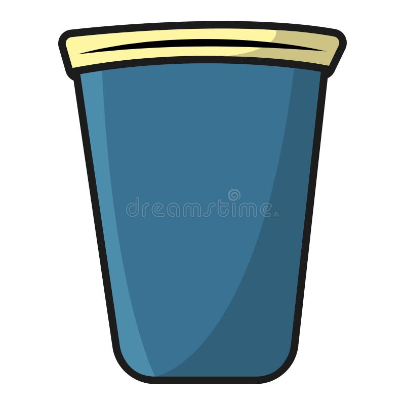 Blue Paper Drink Cup. Vector Stock Vector - Illustration of cold, blue ...