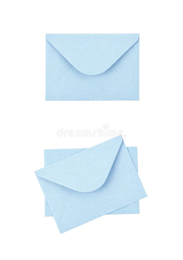 Blue Paper Envelope Isolated Stock Photo - Image of blue, communicate ...