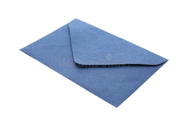 Blue Paper Envelope Isolated. Mail Service Stock Image - Image of send ...