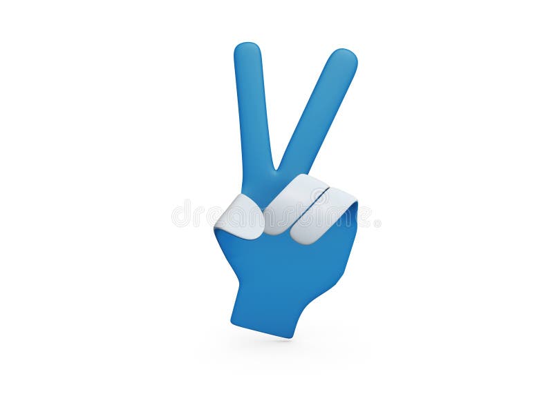 Blue paper hand yeah stock illustration. Illustration of scissors ...