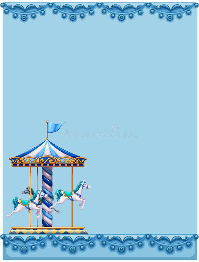 A Merry-go-round Rotating Ride Stock Vector - Illustration of colorful ...