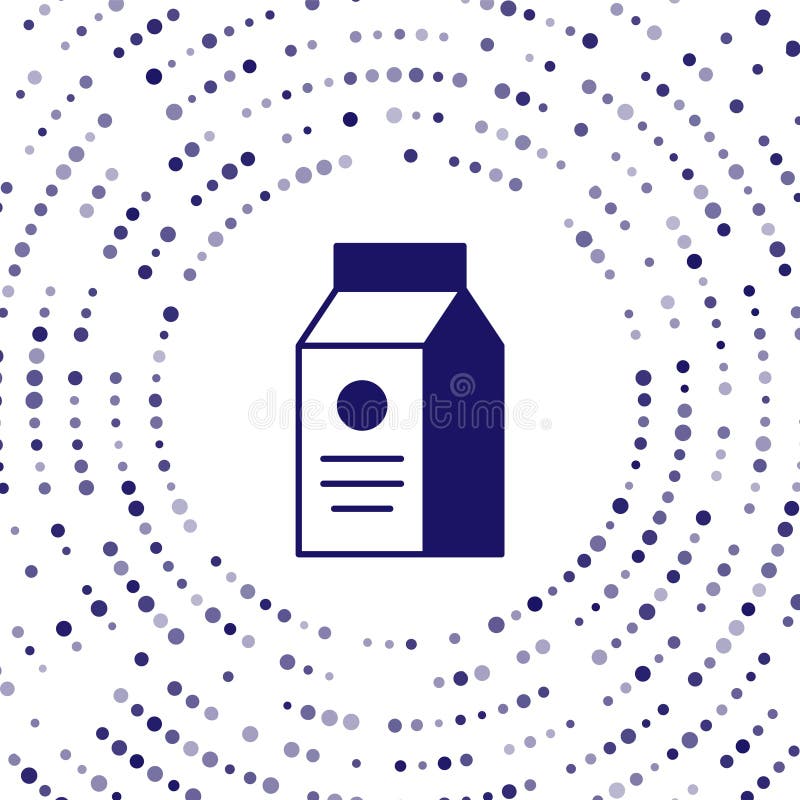 Blue Paper Package for Milk Icon Isolated on White Background. Milk ...