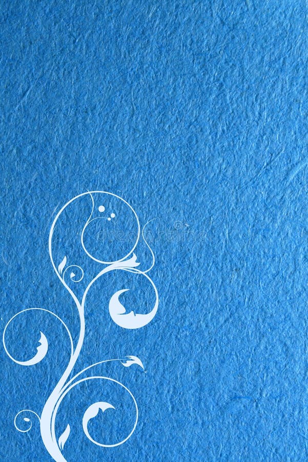 Blue Paper Parchment White Swirls Stock Illustration - Illustration of ...