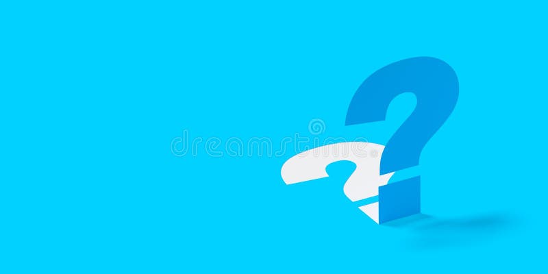 Blue Paper Pop Up Question Mark on Blue Background, Idea, Solution or ...