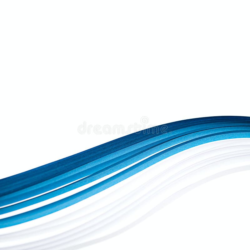 Blue Paper Ribbon Abstract Isolated Background Stock Image - Image of ...