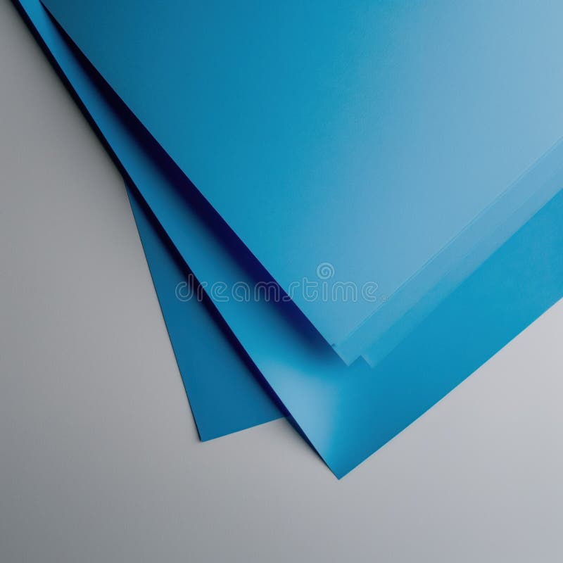 Blue Paper Sheet on Grey Background, Close-up of Textured Surface ...