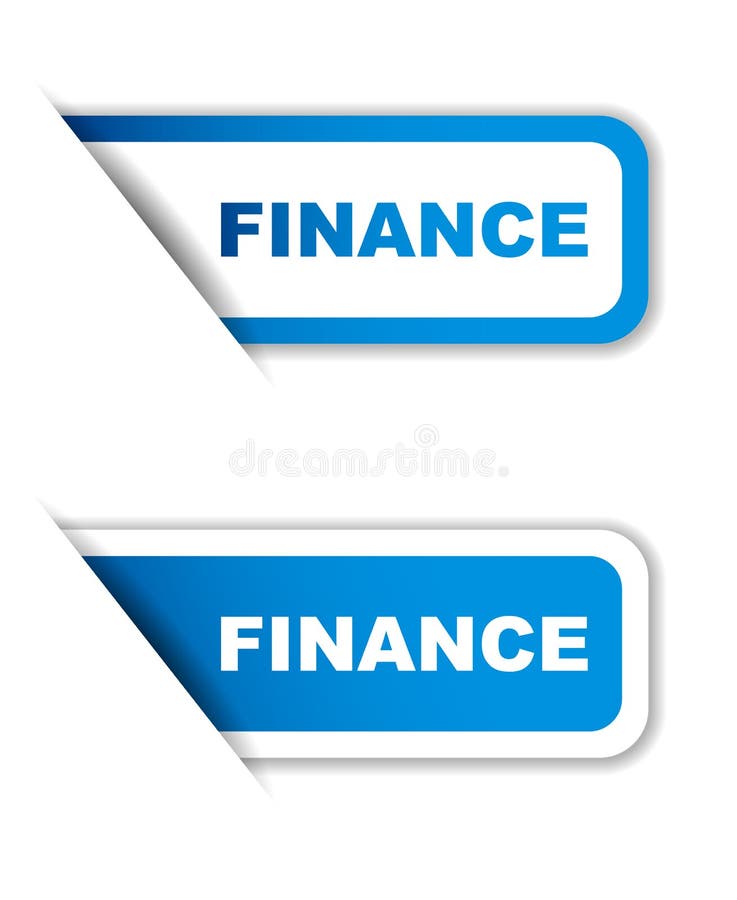 Blue Paper Sticker Finance Two Variant Stock Illustration ...