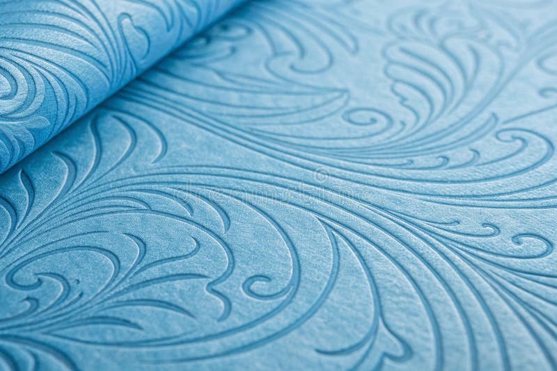 Blue Paper Texture with Lines and Waves Stock Illustration ...