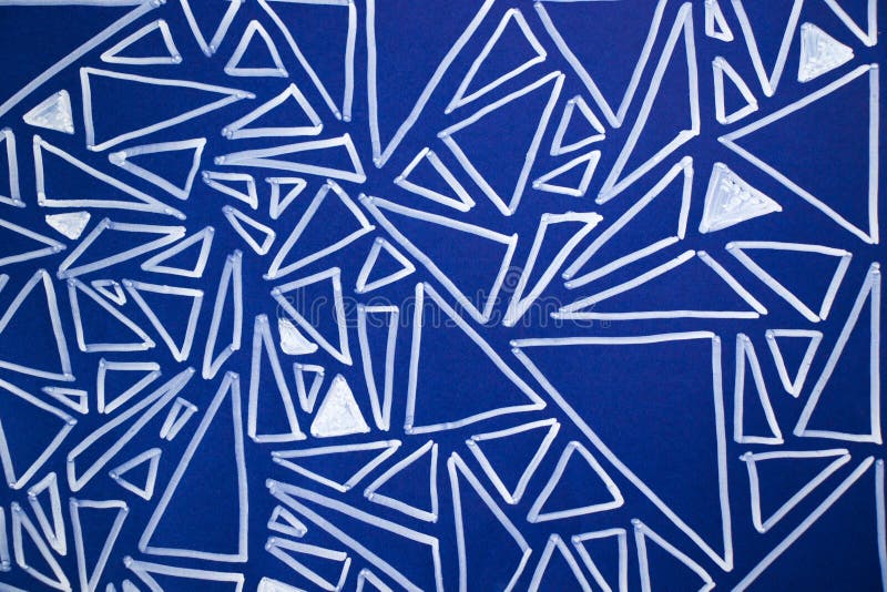 Blue Paper and White Geometric Figure Triangle Background and Texture ...
