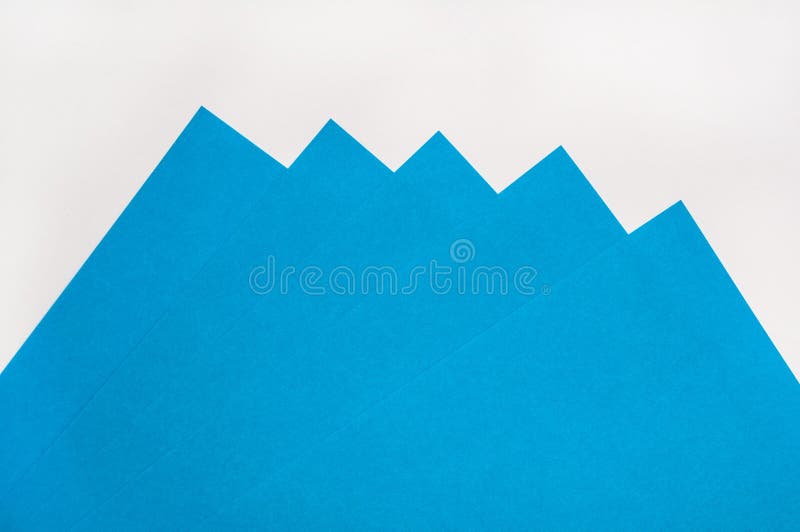 Blue Papers for Origami on the White Background Stock Photo - Image of ...